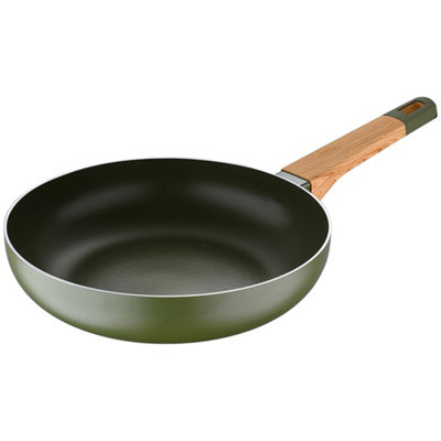 Pressed Aluminium Non-stick Induction Frying Pan 28cm Green Earth