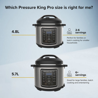 Pressure King Pro 4.8L - 14-in-1 Digital Pressure Cooker by Drew&Cole