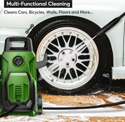 Pressure Washer 1600W Portable Jet Spray Electric with Hose Reel 120 ...