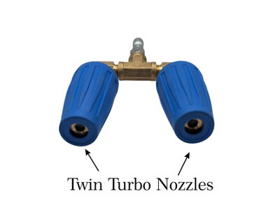 Pressure Washer Jet Wash 280 Bar Twin Turbo Nozzles 11.6mm 1/4" Quick ...
