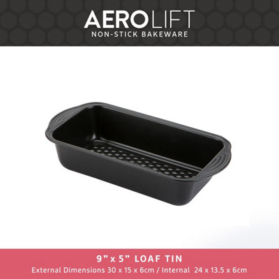 Prestige Aerolift Black Rectangular Steel Easy Clean Non-Stick Bread ...