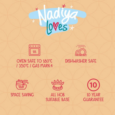 Prestige Nadiya Black Round Aluminium Non-Stick 4 in 1 Wok Pan with ...