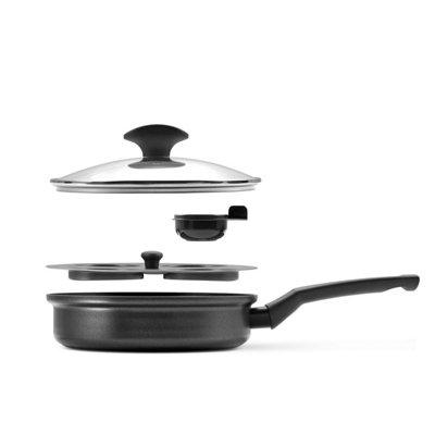 Prestige Pan Set Aluminium Egg Poacher 9x Tougher Frying Pan Non Stick ...