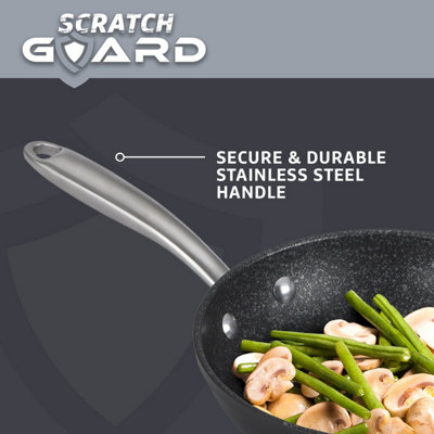 Prestige Scratch Guard Black Round Aluminium Induction Suitable Non ...