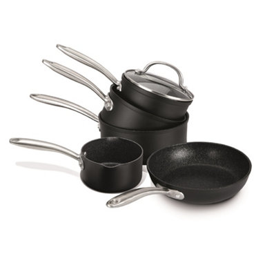 Prestige Scratch Guard Black Round Aluminium Induction Suitable Non ...