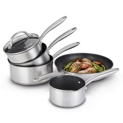 Prestige Scratch Guard Silver Round Stainless Steel Non-Stick Cookware ...