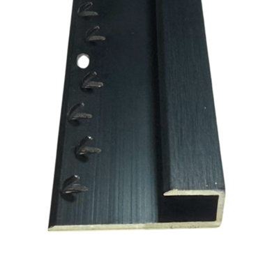 Prestige Square Edge Trim Brushed Black 3ft / 0.9metres Carpet / Coir ...