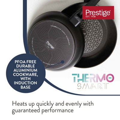 Prestige Thermo Smart Black Round Aluminium Heat Indicator Diamond ...