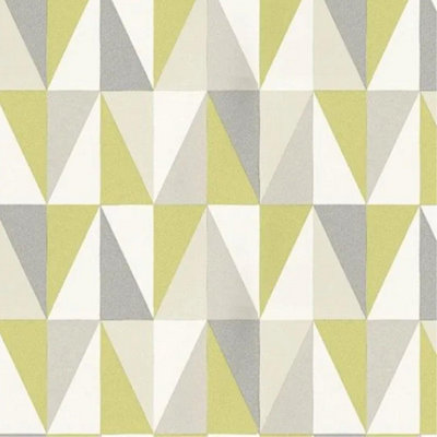 Prestigious Textiles Remix Zest Triangles Neutral Green Paste The Wall ...