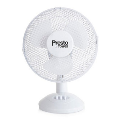 Presto PT600001 9 Desk Fan White | DIY at B&Q