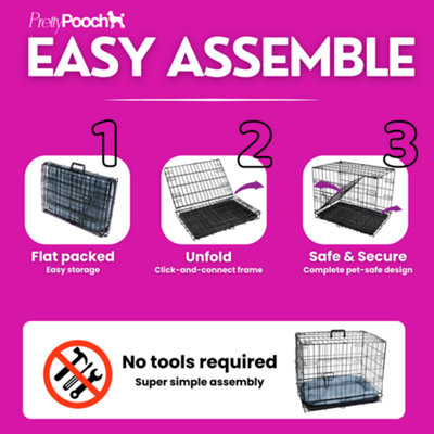 Pretty Pooch Dog Cage XXL Crate Puppy Cat Pet Training Crate Metal ...