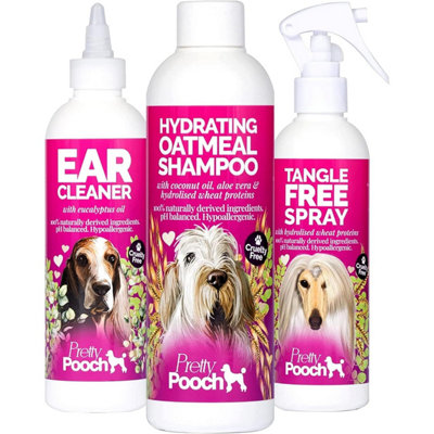 Pretty Pooch The Squeaky Clean Grooming Kit Set - 250ml Hydrating ...