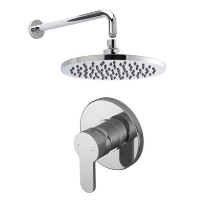 Pride Shower Bundle Concealed Round Manual Valve, Arm & Head Kit ...