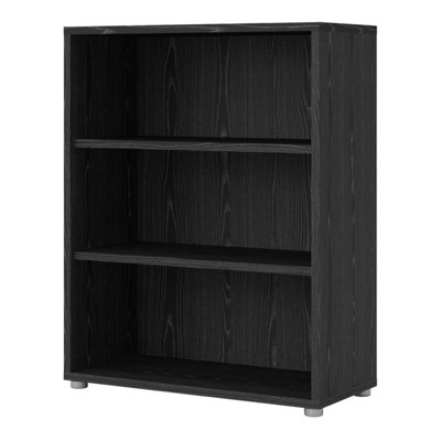 Prima Bookcase 2 Shelves in Black woodgrain | DIY at B&Q