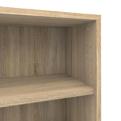 Prima Bookcase 5 Shelves with 2 Doors in Oak