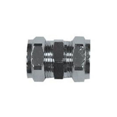 Prima Plus Chrome Compression Coupling 8mm | DIY at B&Q