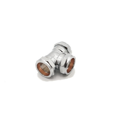 Prima Plus Chrome Compression Equal Tee 42mm | DIY at B&Q