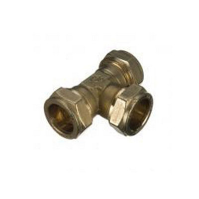 Prima Plus Dzr Compression Equal Tee 22mm (Pack of 10)