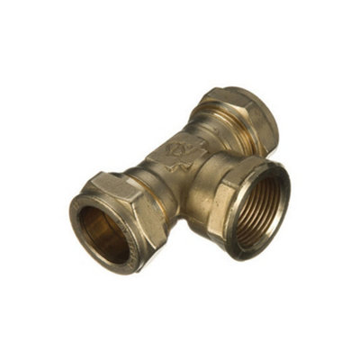 Prima Plus Dzr Thread Female Iron Centre Tee 22 x 22 x 3/4"Fi | DIY at B&Q