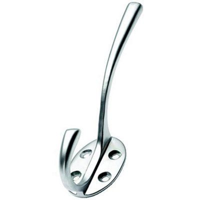Prima Satin Chrome Victorian Hat & Coat Hook - 5 Inches