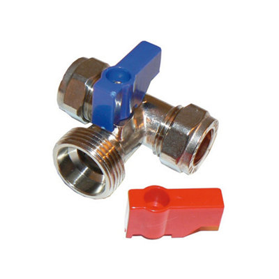 Primaflow Pf Wash Mac Valve Tee 15mm x 15mm x 3/4" CP - 961135