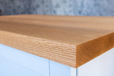 Prime Oak Full Stave Worktop 2.4m x 620mm x 40mm - Premium Solid Wood ...