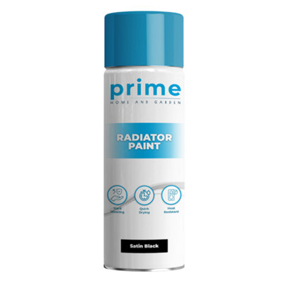 Prime Radiator Paint Satin Black Spray 400ml