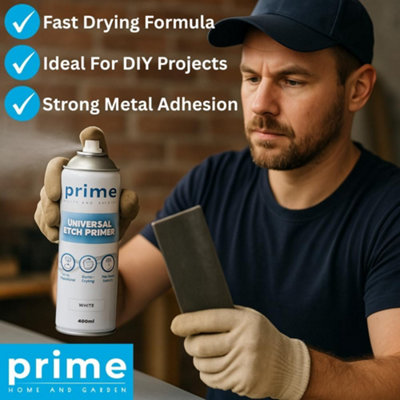 Prime Universal Etch Primer White Paint 400ml - Primer For Aluminium ...