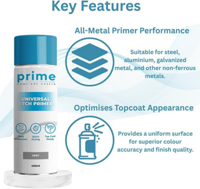 Prime Universal Etch Primer White Paint 400ml - Primer For Aluminium ...
