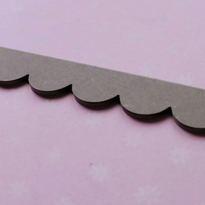 PRIMED Large Decorative Scallop Design Trim - Edging MDF Wood (Moisture ...