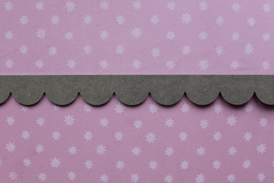 PRIMED Large Decorative Scallop Design Trim - Edging MDF Wood (Moisture ...