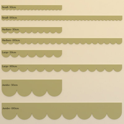 PRIMED- Pack of 5 x PRIMED Large Decorative Scallop Design TrimS ...