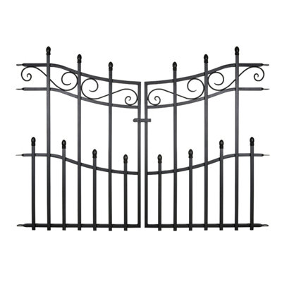 Primrose 122cm Kensington Gate Black Galvanised Steel Panacea Fence System
