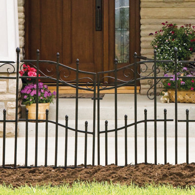 Primrose 122cm Kensington Gate Black Galvanised Steel Panacea Fence System