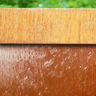 Primrose 175cm Corten Steel Vertical Wall Outdoor Garden Water Feature ...