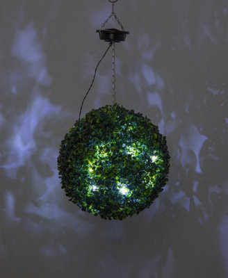 PRIMROSE 28CM SOLAR POWERED LED ARTIFICIAL TOPIARY BALL 'THE LITTLE ...