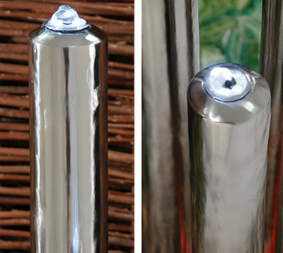 Primrose 3 Polished Tubes Stainless Steel Metal Water Feature with ...