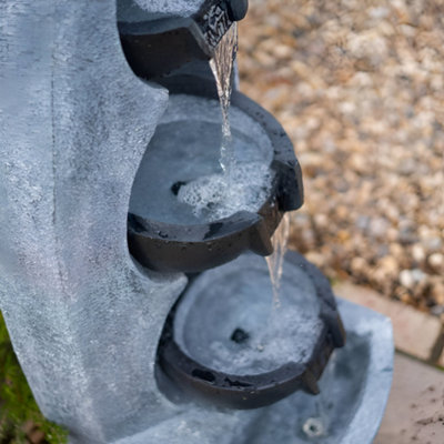 Primrose 5 Tier Stone Effect Pouring Bowls Cascading Water Feature 102cm