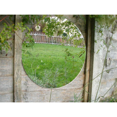 Primrose Acrylic Non Shatter Outdoor Wall Mounted Circular Silver ...