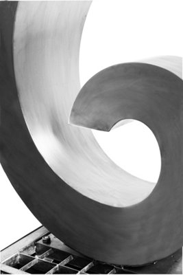 Primrose Ammonite Cascading Stainless Steel Water Feature (No Reservoir ...