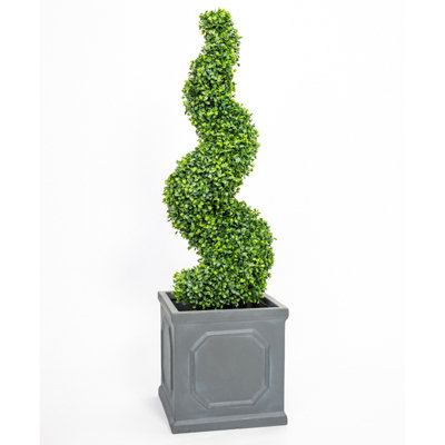 Primrose Artificial Garden Patio Box Topiary Buxus Grass Spiral Bush 90cm