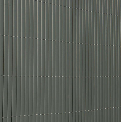 PRIMROSE ARTIFICIAL GREY BAMBOO CANE PLASTIC GARDEN FENCE SCREENING ...