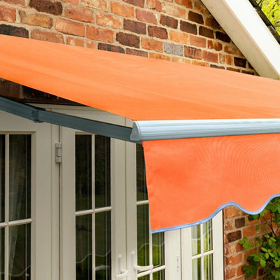 Primrose Awnings 2.0m x 1.5m Retractable Manual Standard Terracotta ...