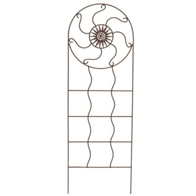 Primrose Aztec Sun Design Pot Trellis and Plant Support in Rust 91cm