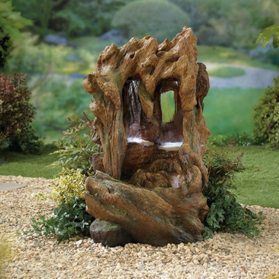 Primrose Colorado Falls Cascading Water Feature with Lights H98cm
