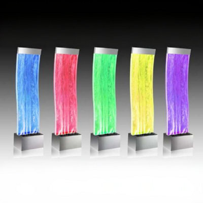 Primrose Cosmo Curved Bubble Water Feature Wall with Colour Changing ...