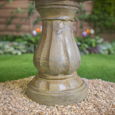 Primrose Cream Imperial Round Tiered Solar Powered Water Feature ...