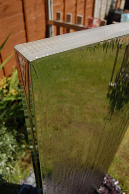 Primrose Double-Sided Metal Vertical Stainless Steel Water Wall ...