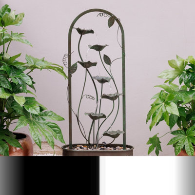 Primrose Enchanted Arch Zinc Cascading Patio Water Feature 120cm