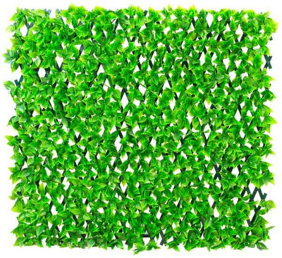 Primrose Extendable Artificial Flower Outdoor Screening Trellis (Green ...